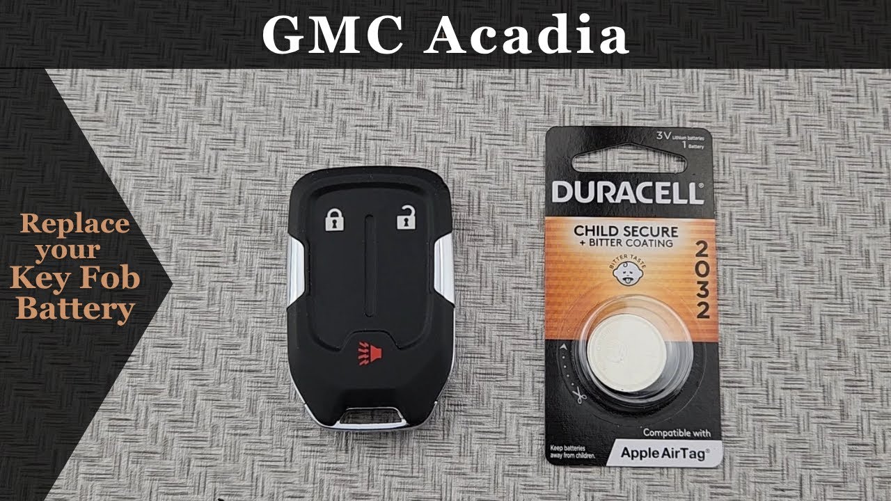 How to DIY Replace Change a 2021-2023 GMC Acadia Key Fob Remote Battery ...