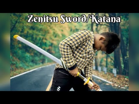 Amazon Zenitsu sword unboxing and review ️ Demon slayer Zenitsu Katana ...
