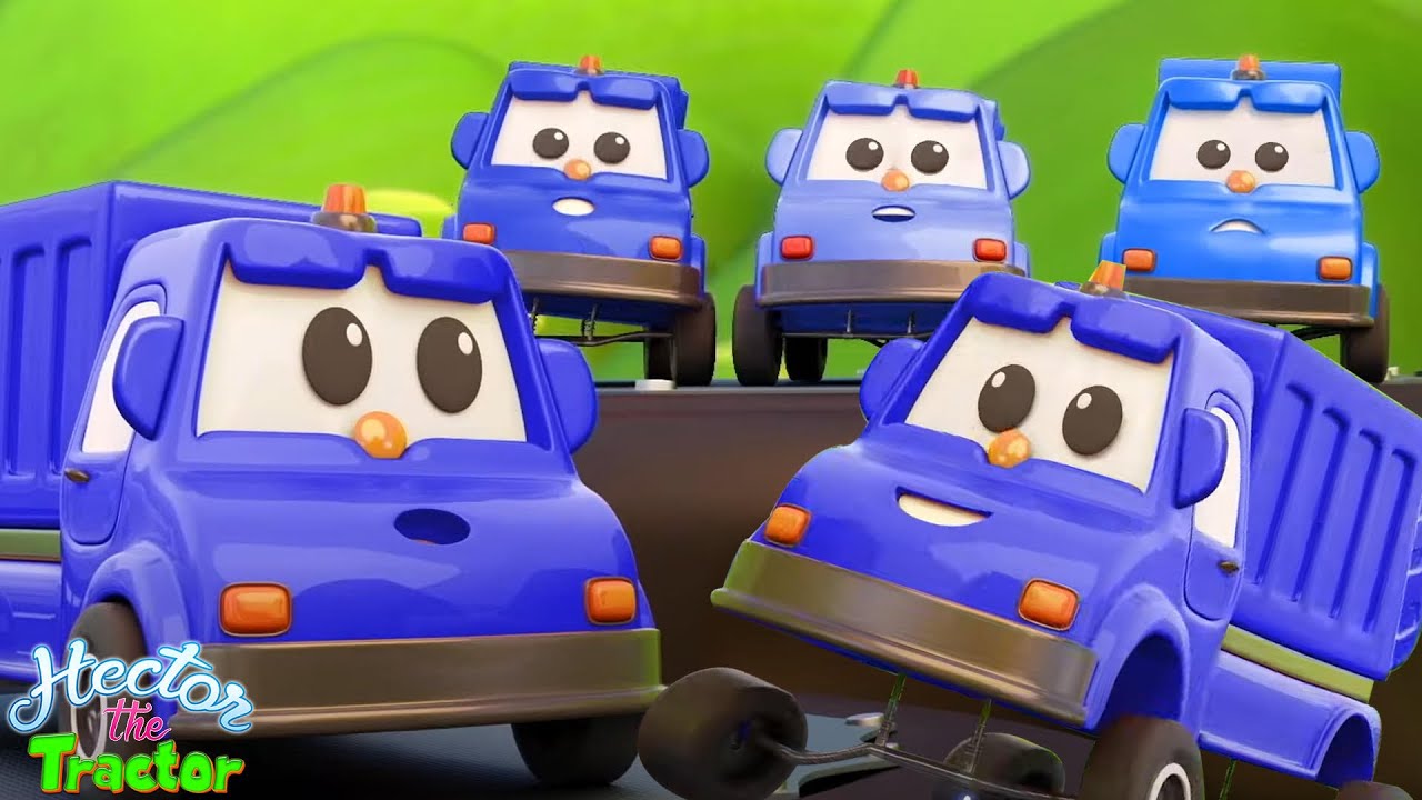 Five Little Garbage Trucks, Cars and Trucks, Nursery Rhyme for Kids ...