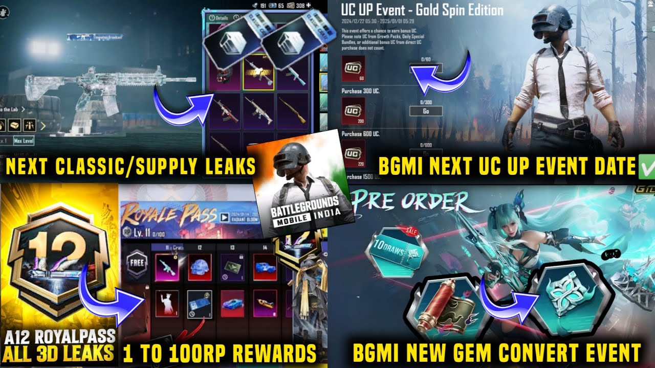 BGMI NEXT UC UP EVENT DATE / BGMI NEXT CLASSIC CRATE LEAKS/ BGMI NEXT ...
