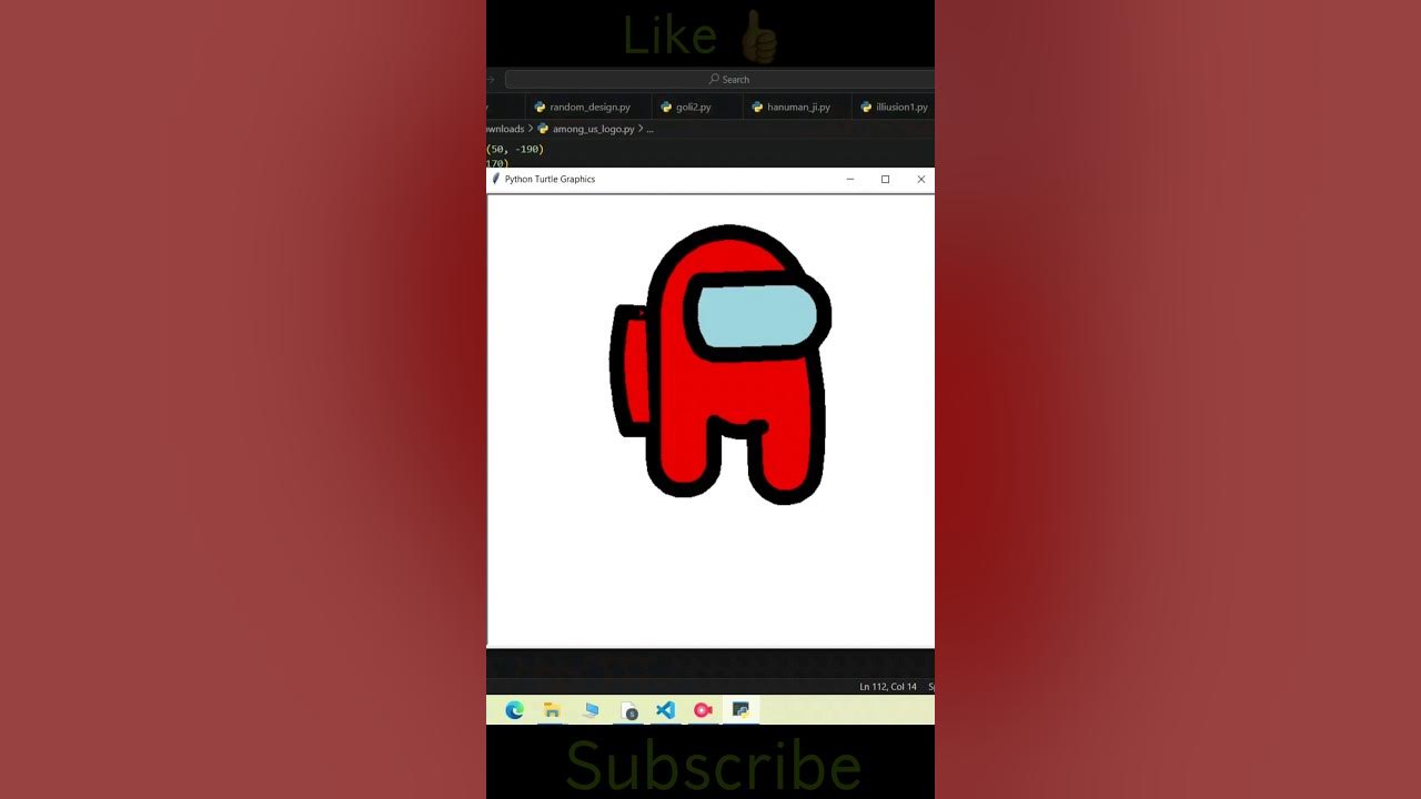 Among Us Logo π Logo Using Python π₯π₯π§‘π― Shorts Viral Trending Python Amongus Amonguslive