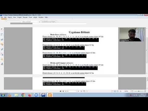 Algoritma Analizi (Brute Force, Divide and Conquer) - YouTube