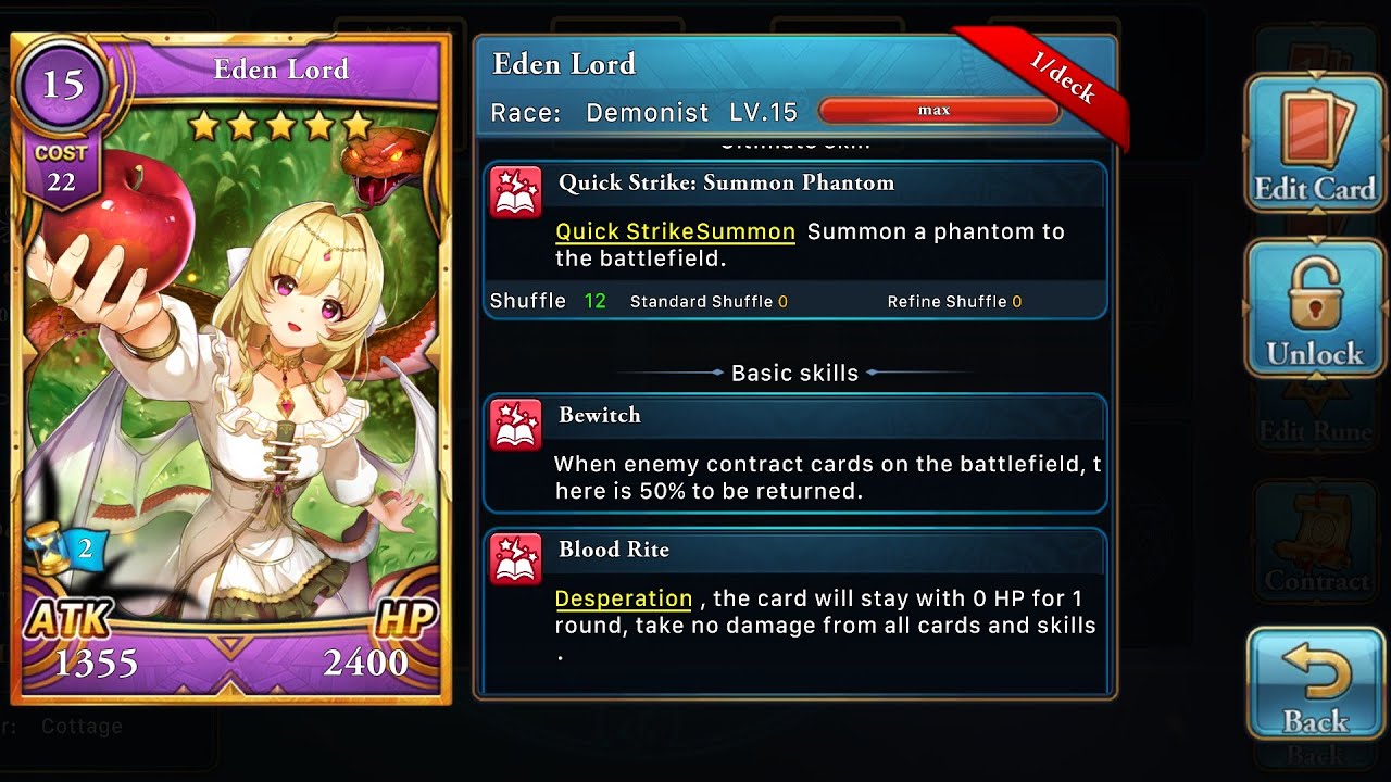 Heroines Fantasy || Test card [Eden Lord] - YouTube