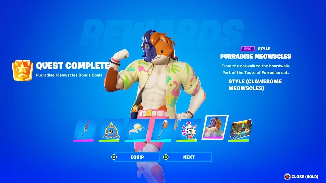 Fortnite Complete 'Purradise Meowscles' Quests Guide - How to Unlock ...