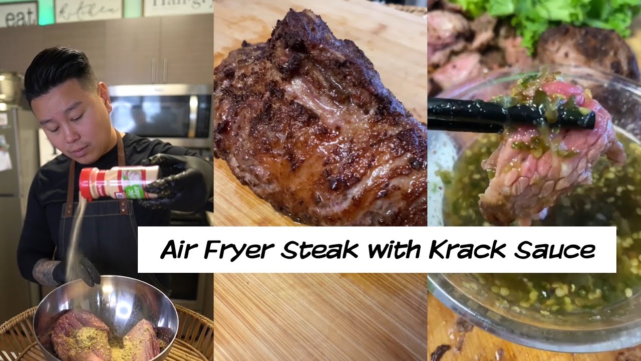 How to Make Air Fryer Steak with Jeow Som Savory Sauce Laos Thai Khmer ...