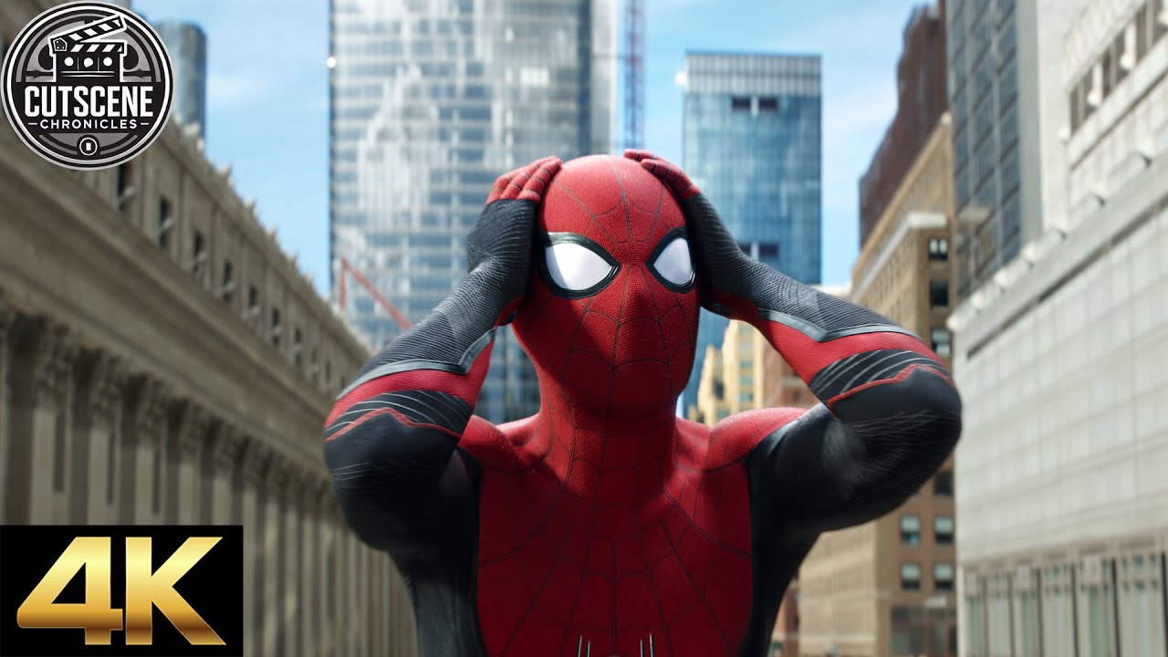 [4K UHD IMAX] Spider-Man No Way Home Intro CUTSCENE | Spider-Man No Way ...