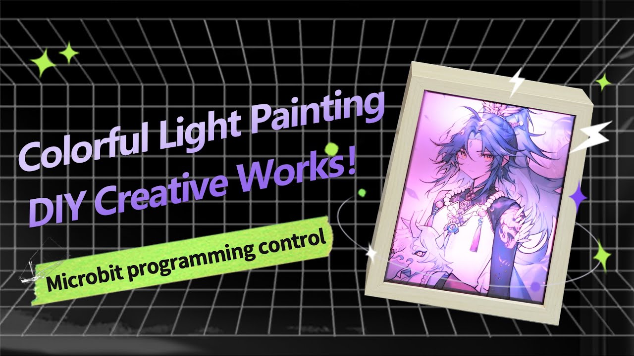 How to create a colorful lighting picture with BBC Microbit? - YouTube