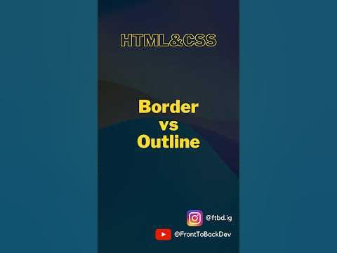 Let’s check how border vs outline works in css.#shorts #youtubeshorts # ...