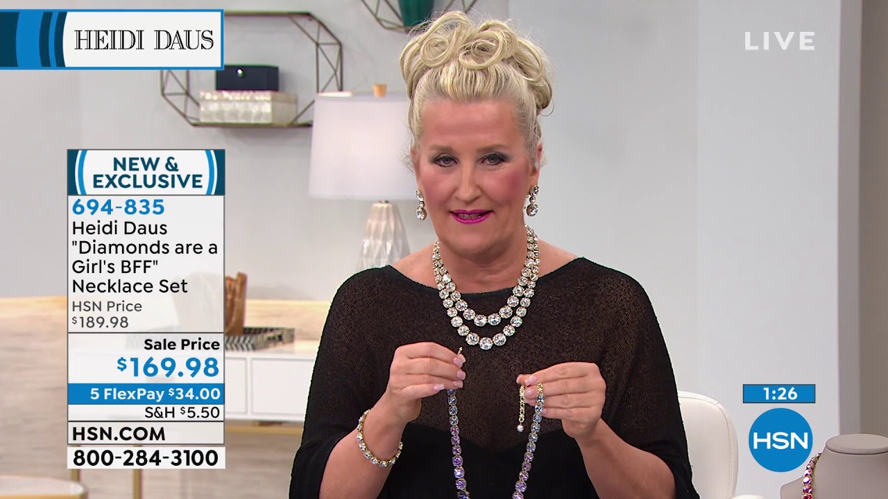 Heidi Daus "Diamonds are a Girl's BFF" Necklace and Earr... - YouTube