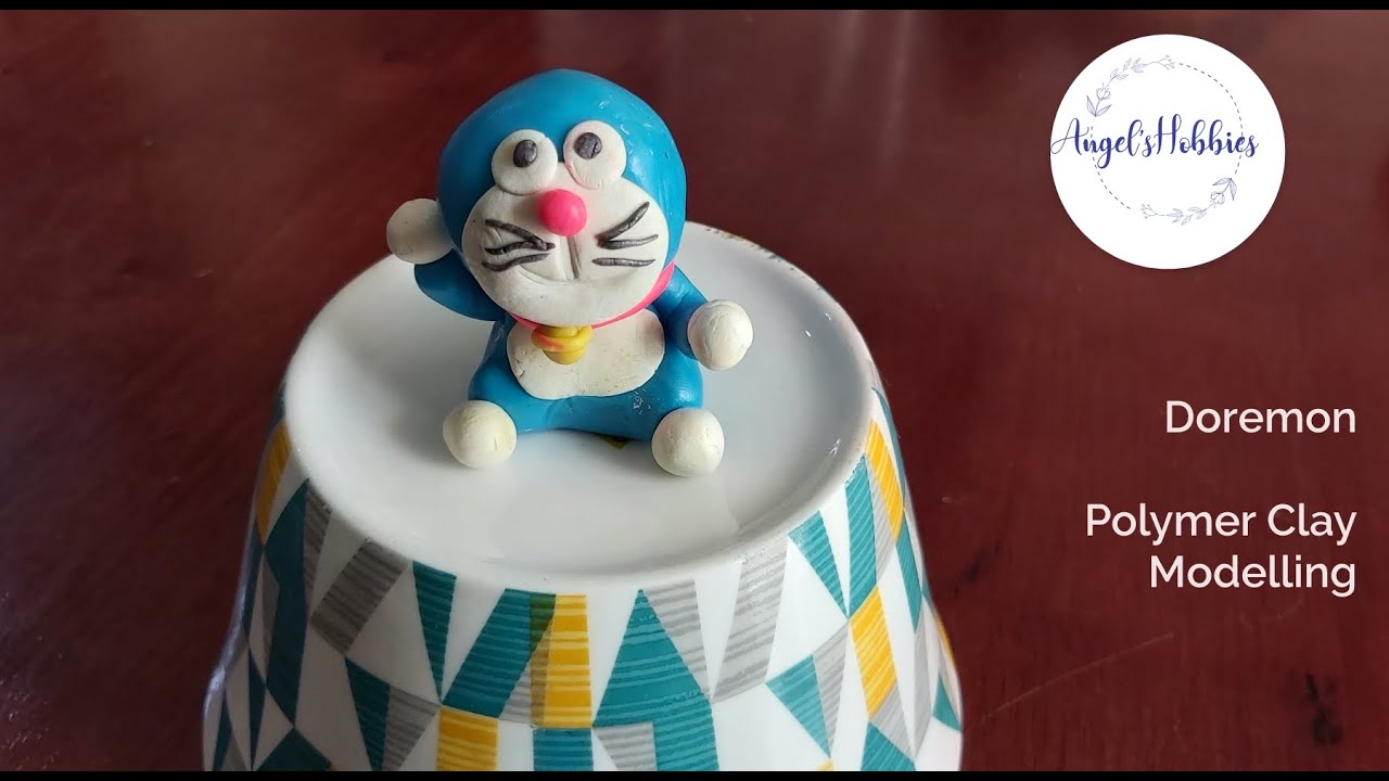 Miniature Doraemon Using Polymer Clay in Simple Steps - YouTube