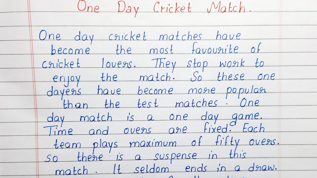 Write A Short Essay On One Day Cricket Match English YouTube write-a-short-essay-on-one-day-cricket-match-english-youtube