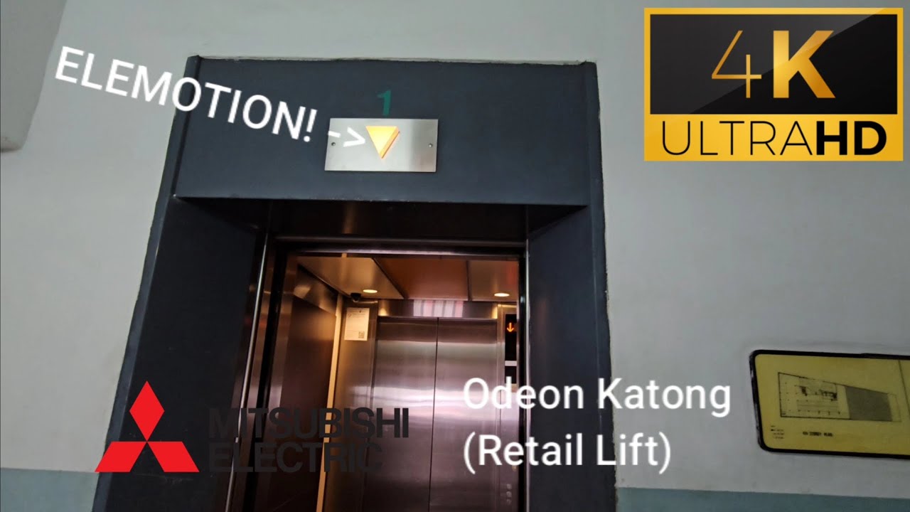 Mitsubishi retail lift at Odeon Katong - YouTube