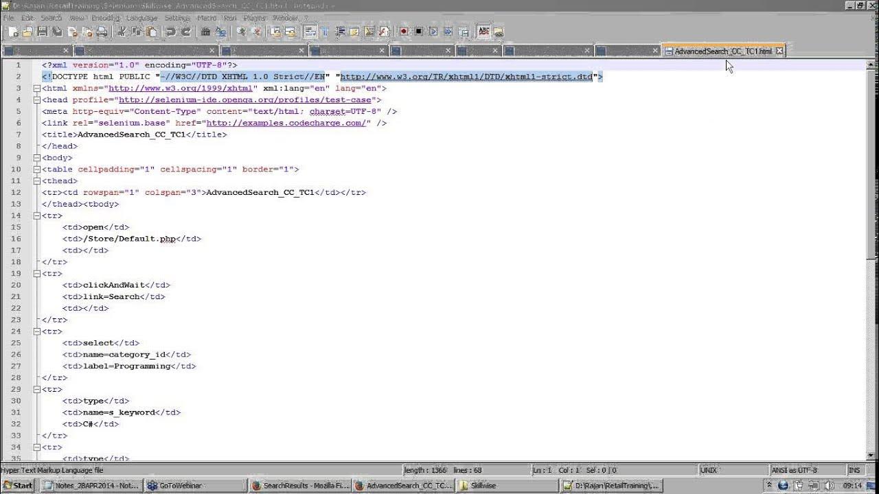 Selenium Advanced - Part 3 - Script code, commands - YouTube