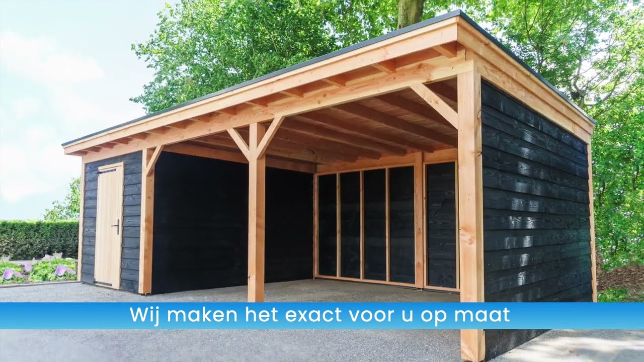 Douglas houten overkapping op maat | XXL Direct - YouTube