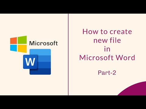 create a new blank document || how to create anew document || Microsoft ...