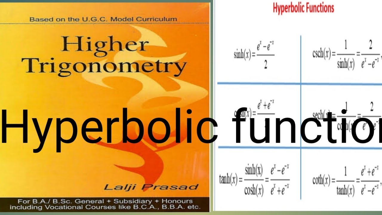 HYPERBOLE FUNCTION B.sc. MATH HONOUR PART-1 BY-Professor - YouTube
