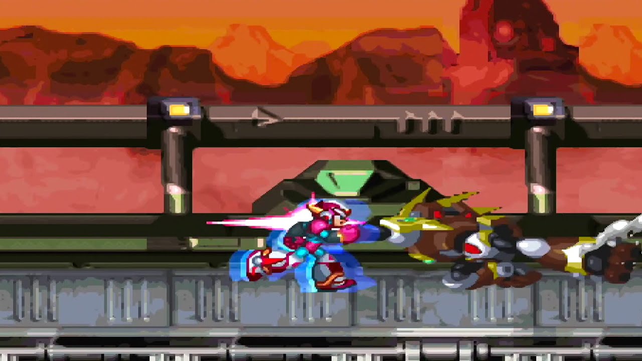 Megaman X4 : Mission à Military Train contre Slash Beast (Megaman ...
