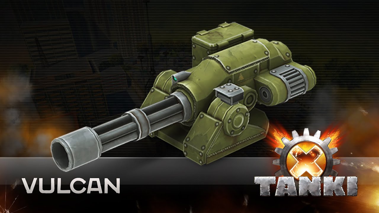 Turrets in Tanki X: Vulcan - YouTube