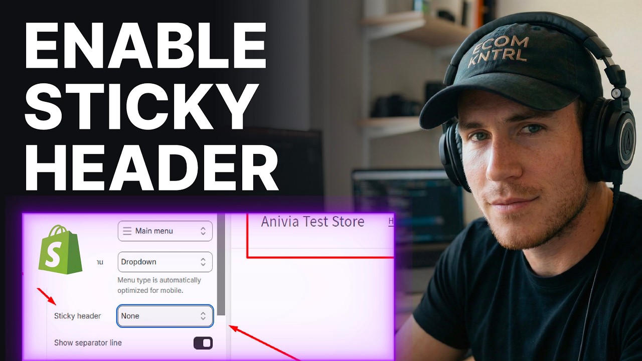 How to Enable Sticky Header in Shopify Dawn Theme (2026) | Theme Editor ...