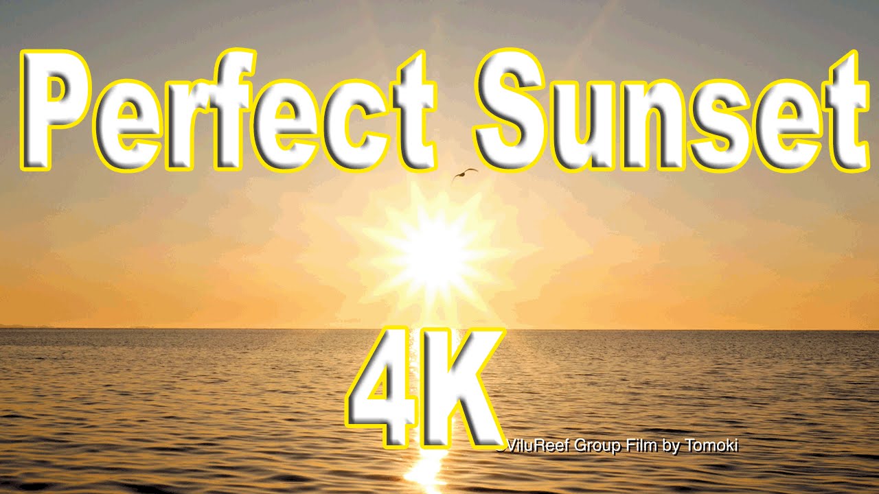 Perfect Sunset 4K Ultra HD/Sea & Seagulls/Natural Music - YouTube