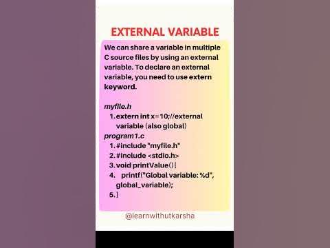 external variables in c | #youtubeshorts #shortsvideo #shortsvideoviral #cprogramming #education ...