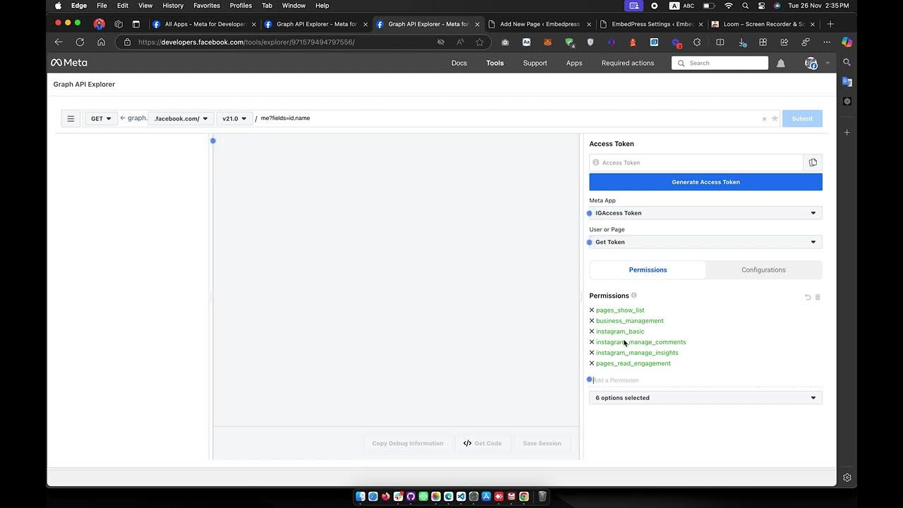 (New) Generate Instagram Graph API access token for Instagram Business Account | 26 Nov 2024 ...