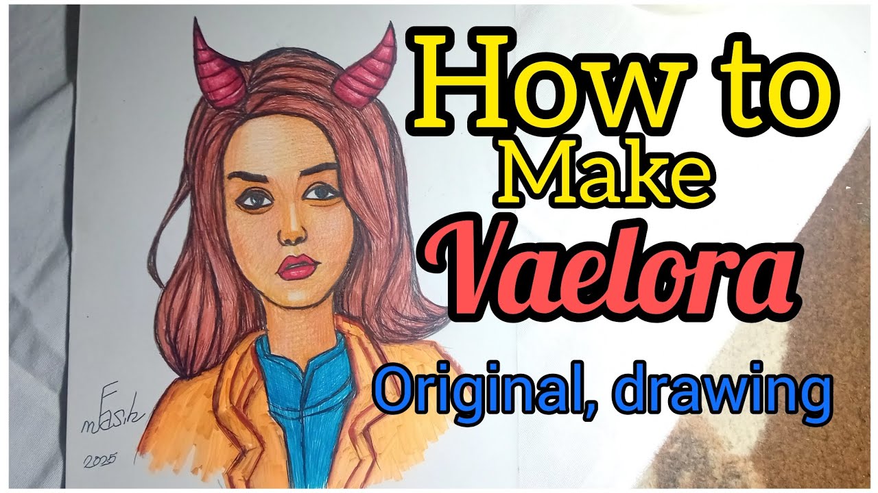 Vaelora: Heir of the Unseen - A Captivating Blend of Colored Pencil and ...