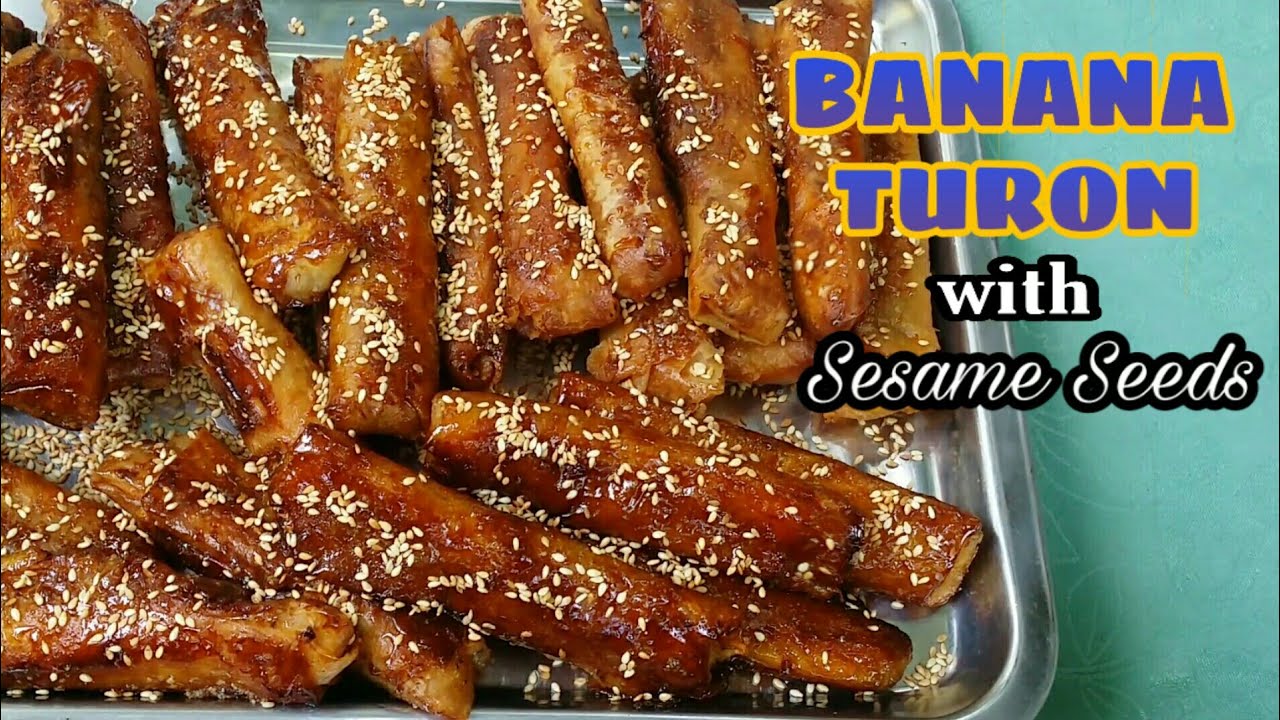 BANANA TURON WITH SESAME SEEDS / YUMMY PINOY MERIENDA | HOW TO COOK ...