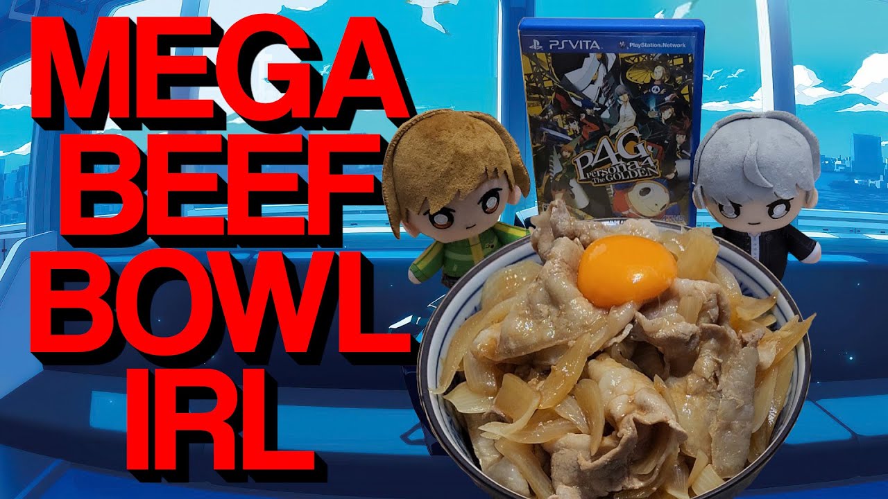Persona 4 Golden but I take on the MEGA BEEF BOWL Challenge IRL - YouTube