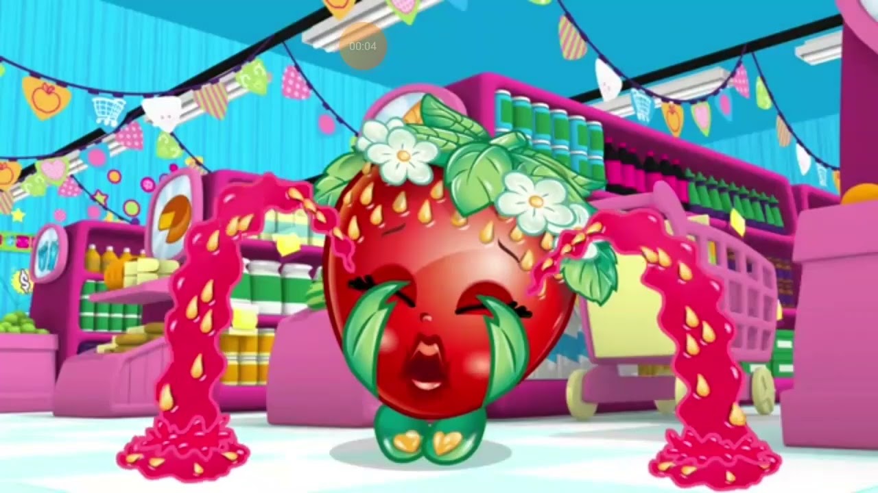 shopkins strawberry kiss's supersonic wave crying attack English Viz ...