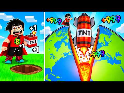 TNT PATLATARAK DÜNYANIN SONUNA GİDİYORUZ! Roblox +1 TNT Mining