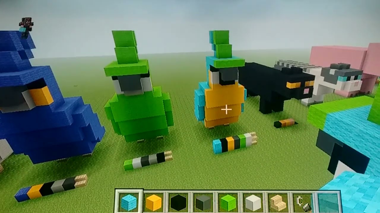 Cómo Hacer Un Loro Celeste En Minecraft Pixel Art 3D - YouTube