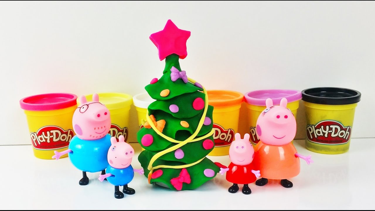 Play Doh Peppa Pig Christmas Tree How To Make Christmas Tree with Play ...