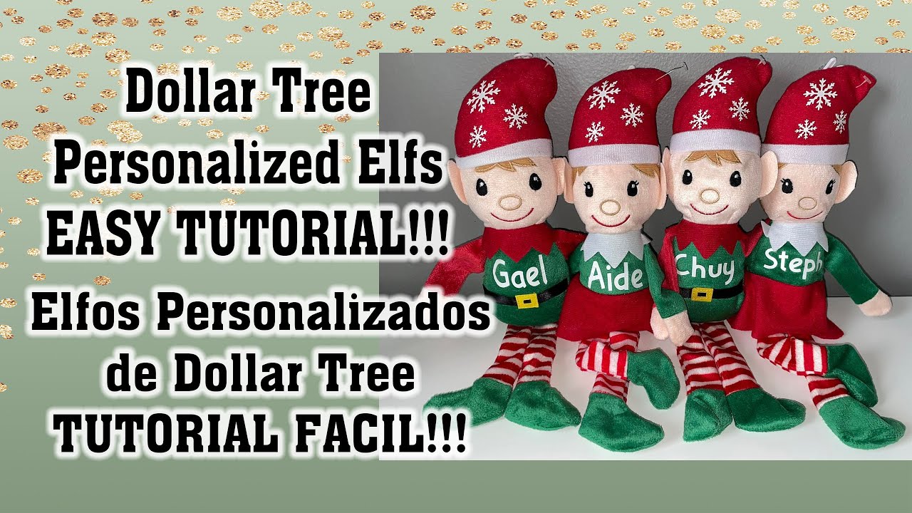 Dollar Tree Personalized plush elf EASY TUTORIAL. Elfo Personalizado ...