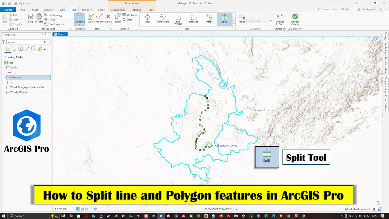 How To Split Line And Polygon Features In ArcGIS Pro YouTube How To Split Line And Polygon Features In ArcGIS Pro YouTube