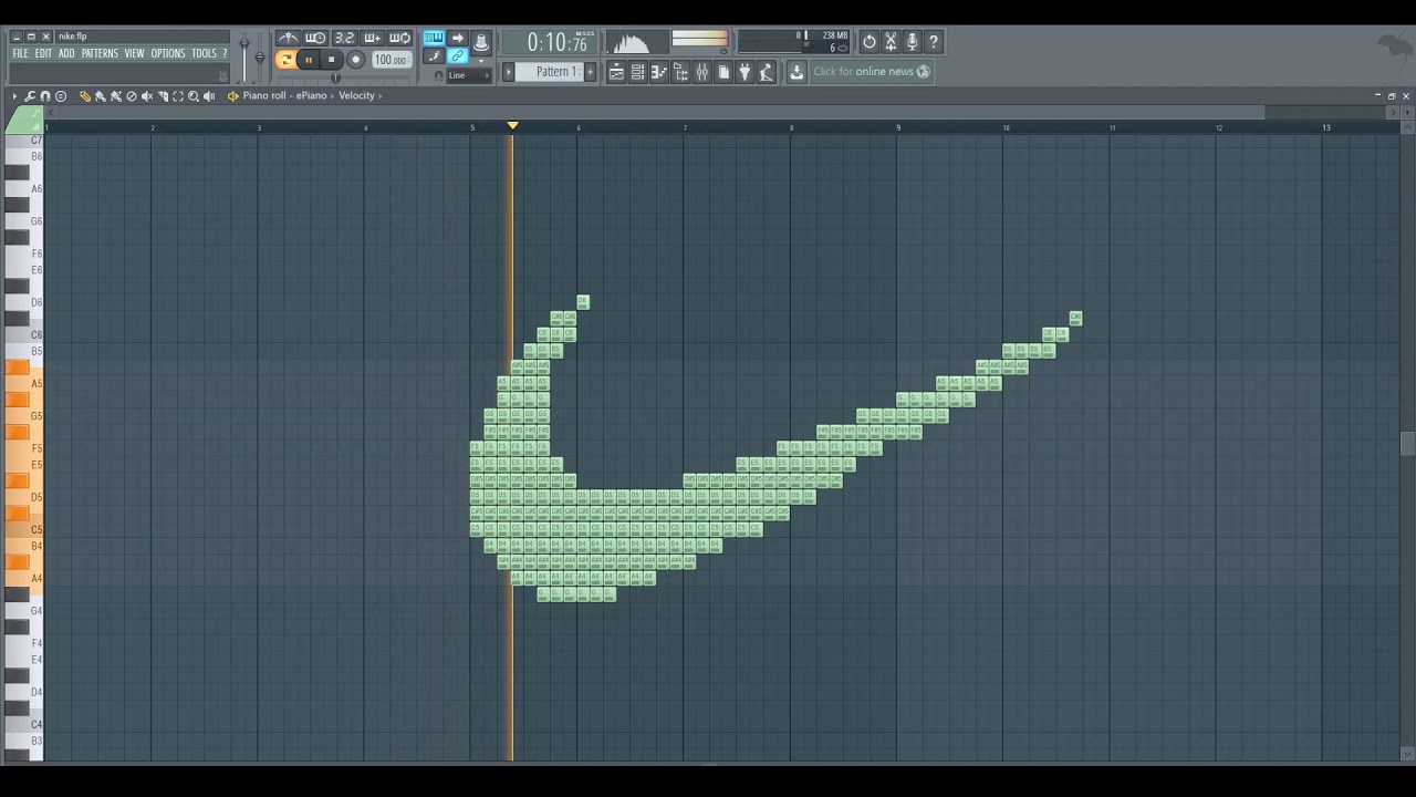 Draw the Nike logo on the musical note - YouTube