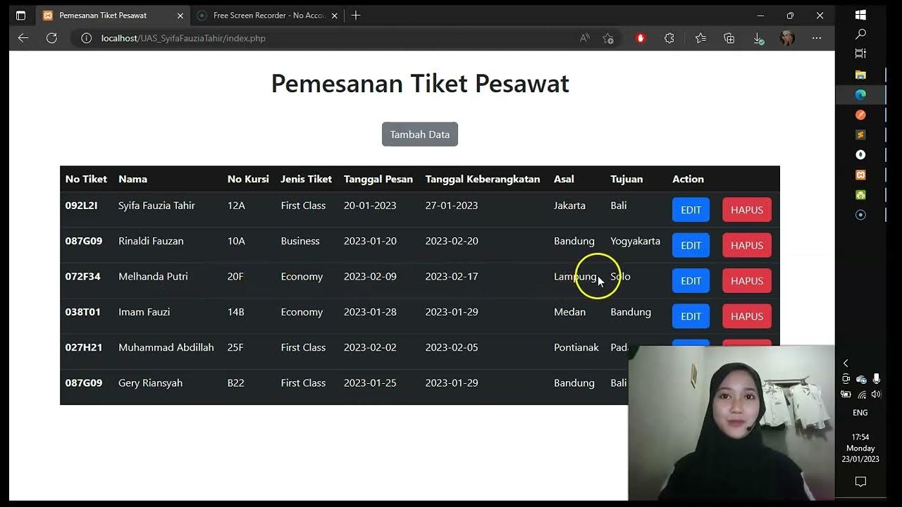 CRUD Pemesanan Tiket Pesawat Menggunakan PHP dan MongoDB - YouTube