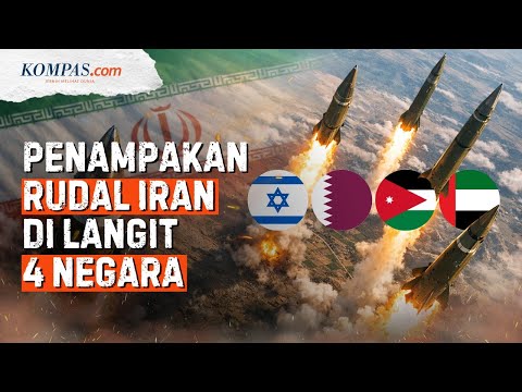 Penampakan Rudal Iran di Doha, Yordania, Yerusalem, Israel, Dubai