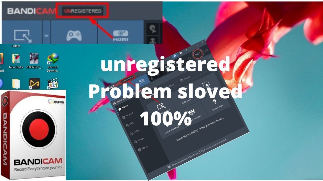 How to used Bandicam Screen RecorderFree/ Unregistered problem ...