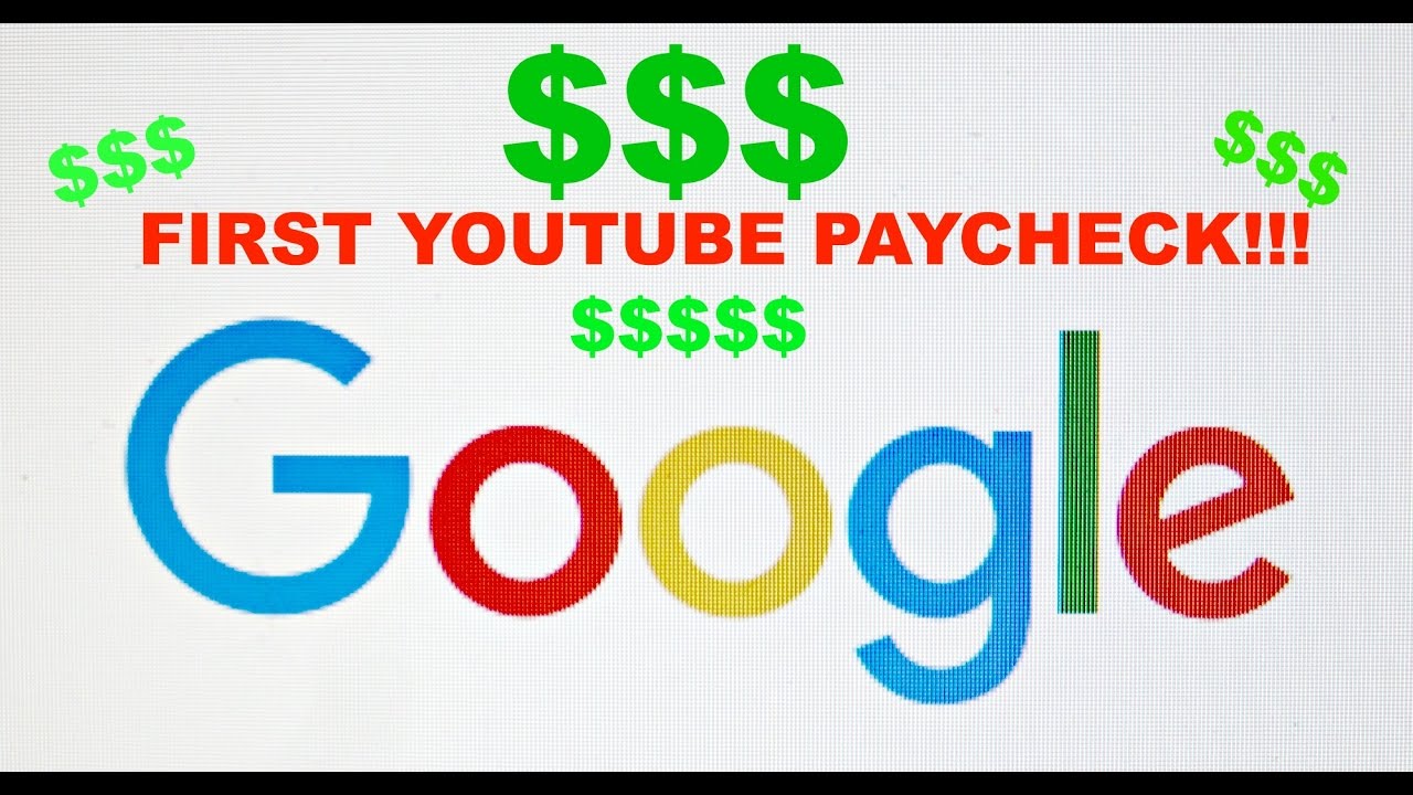 My First YouTube PayCheck$$$!!! - YouTube
