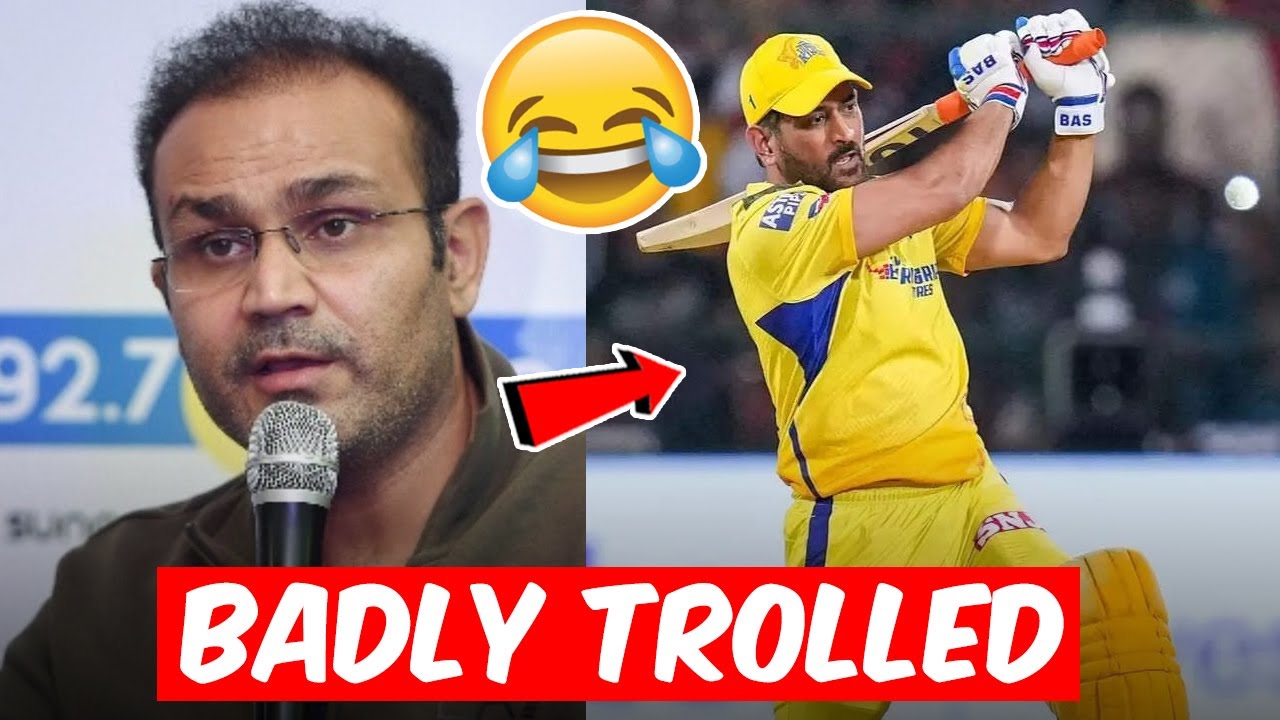MS DHONI BADLY TROLLED For This Reason😱🤣Virendar Sehwag Trolls Ms Dhoni ...
