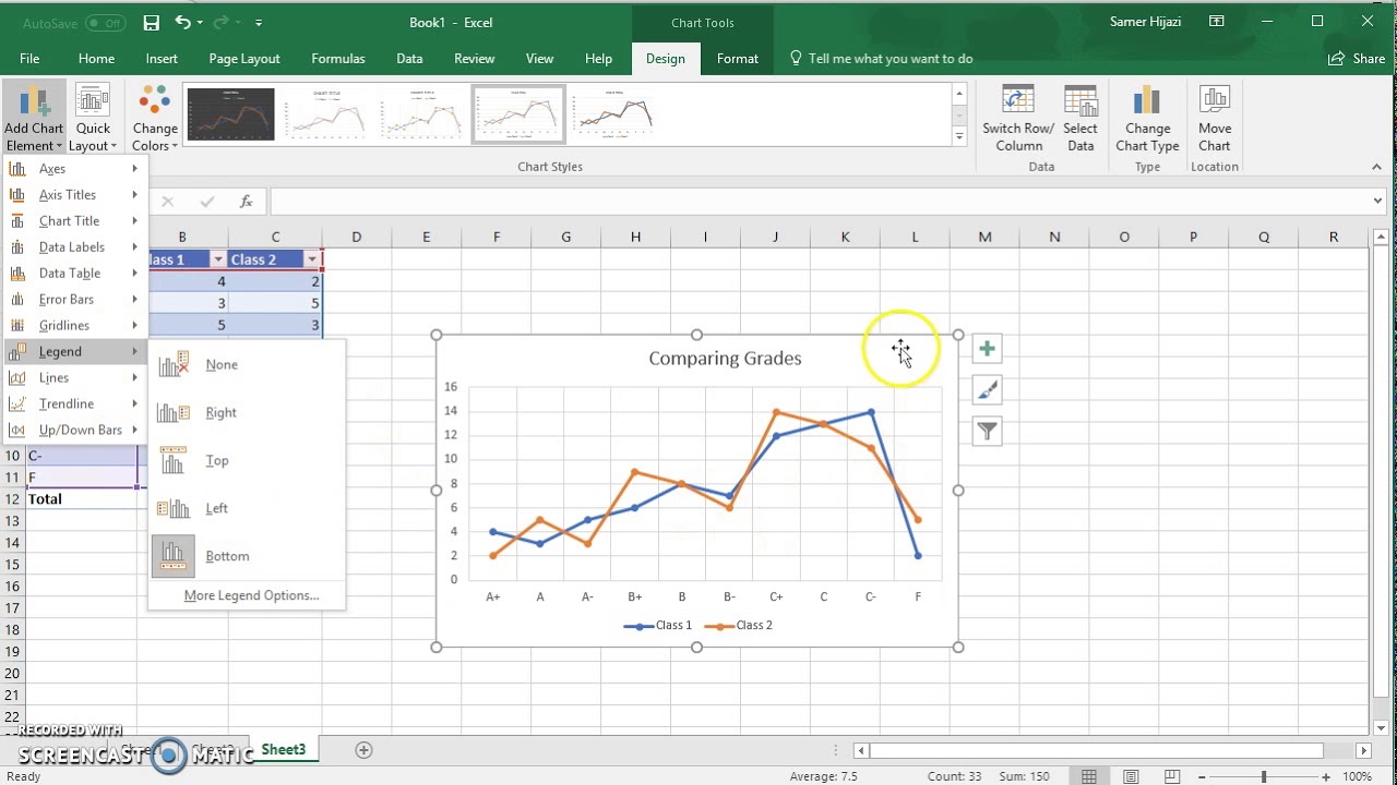 Creating Polygons Multiple Lines Chart in Microsoft Excel 2016 (Office ...