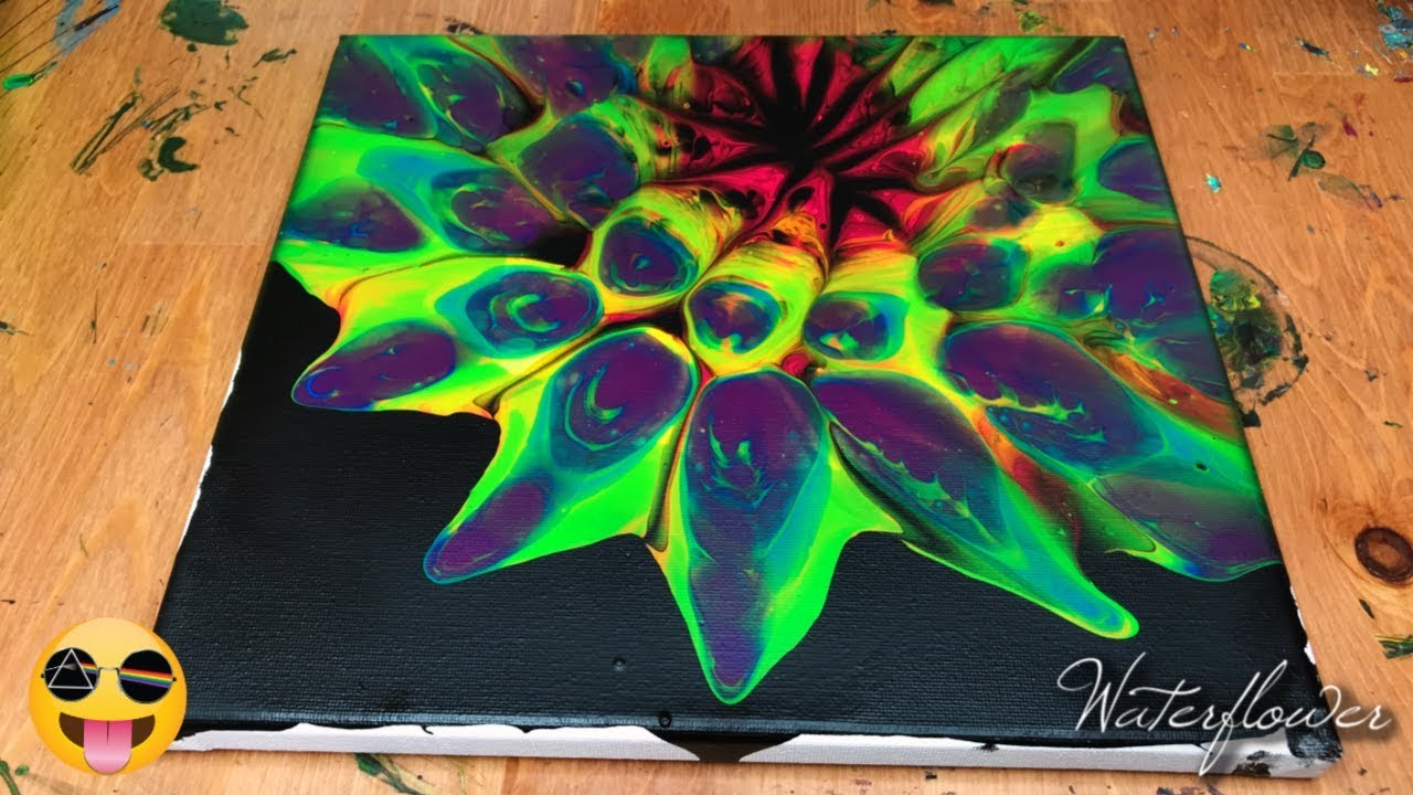 Reversed Colander Technique Fluid Art | Acrylic Pouring - YouTube