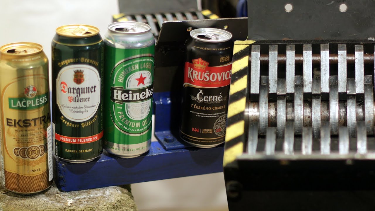 Test SHREDDING: aluminum can - YouTube