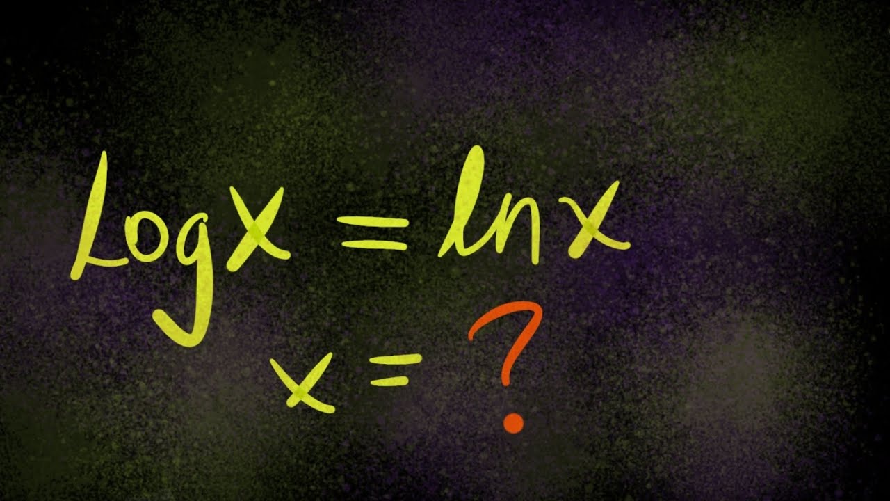 A nice problem. How to solve Logarithmic equations. Exponential and Logarithmic equation. - YouTube