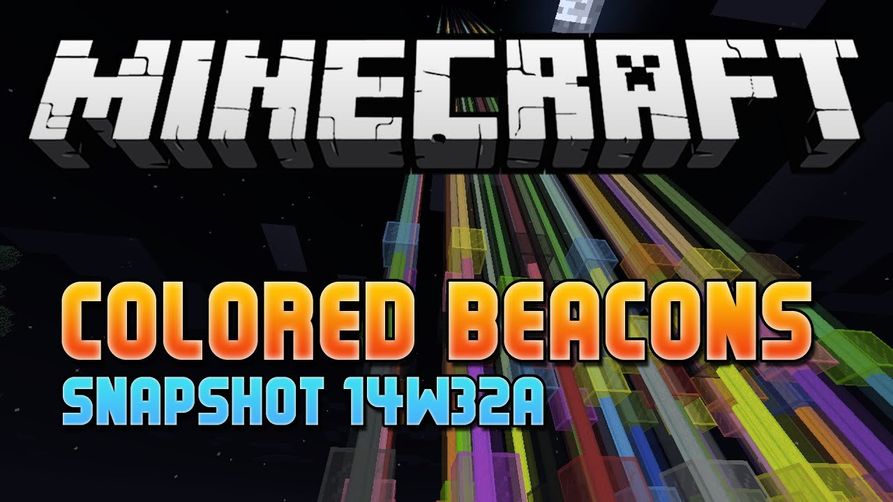 MINECRAFT COLORED BEACONS! (Snapshot 14w32a) - YouTube