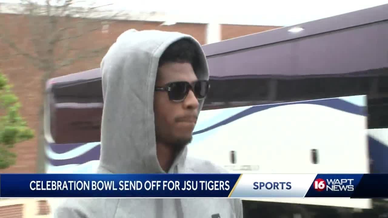 JSU fans show up to send team off to Celebration Bowl - YouTube