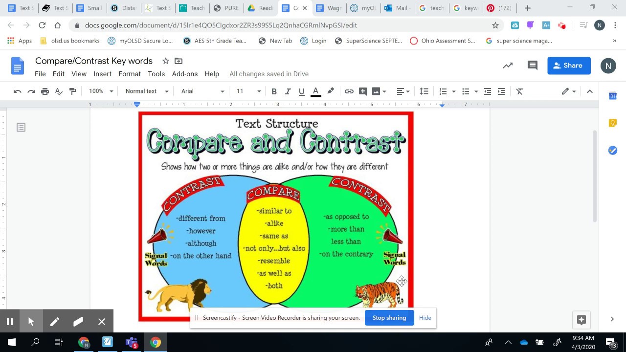 Compare And Contrast Text Structure YouTube Compare And Contrast Text Structure YouTube
