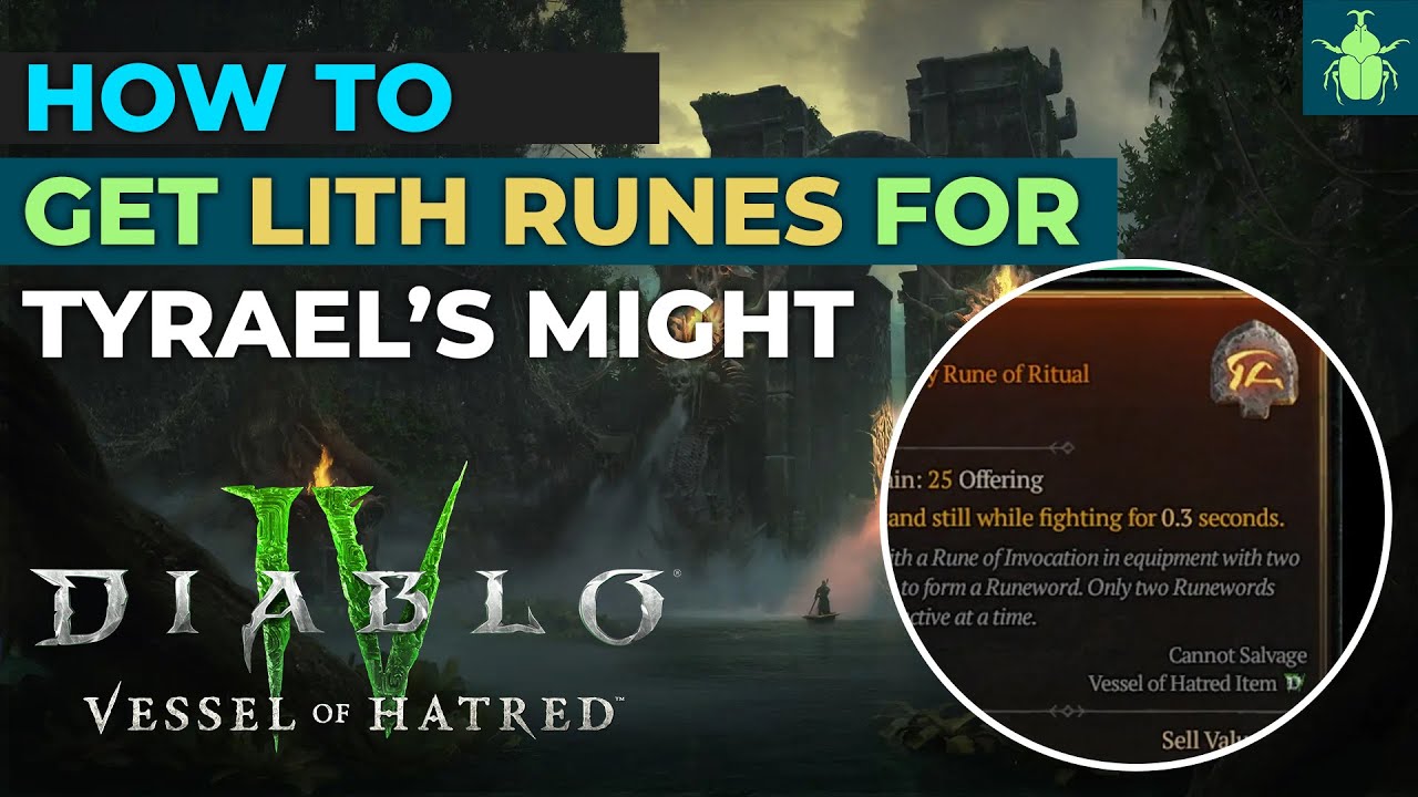 Diablo 4 - HOW TO - Get Lith Runes (For Tyrael's Might) - YouTube