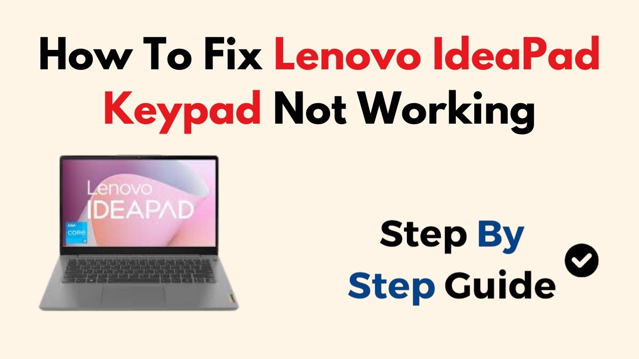 How To Fix Lenovo IdeaPad Keypad Not Working - YouTube